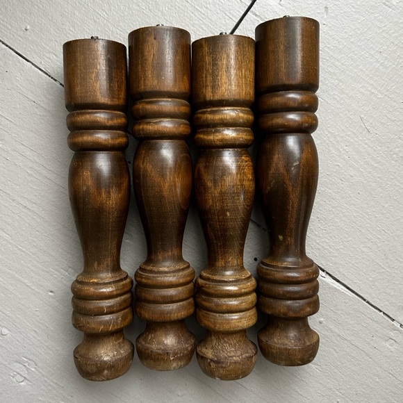 Other | Vintage 5s 60s Wood Spindle Legs Wood Coffee Table Legs 12 ...